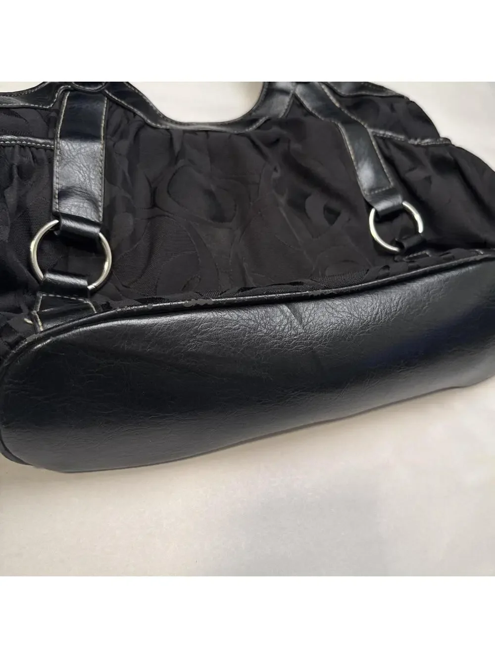 Bags | Vintage Y2k Black Monogram Swirl Shoulder Bag | Poshmark